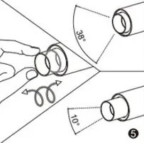Mantra Magneto 48V Zoom, černý spot LED 7W 3000K 10-38°, on/off, průměr 3,5cm