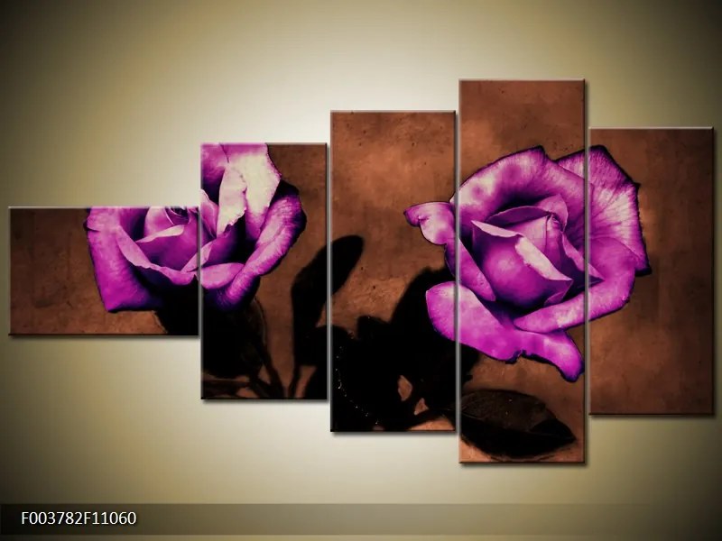 Obraz dvou růžových růží  (110x60 cm), 40 dalších rozměrů