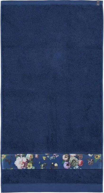 Ručník Fleur 70 x 140 cm tmavě modrý