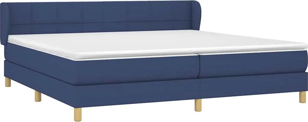 Box spring postel s matrací modrá 200x200 cm textil 3126835
