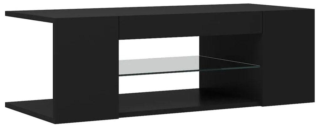 vidaXL Marketos TV skříňka s LED osvětlením černá 90 x 39 x 30 cm