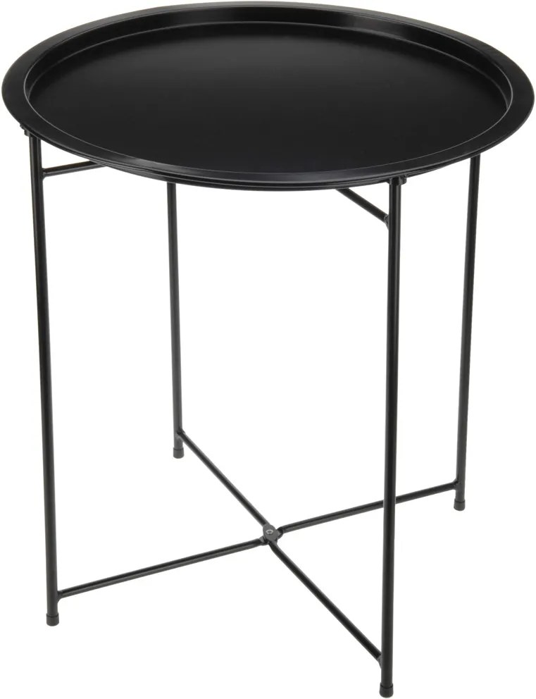 Balkonový stolek, skládací, barva černá, - Ø 46 cm, výška. 52 cm