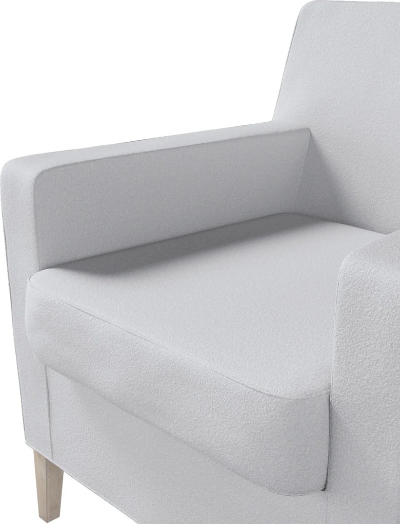 Potah na křeslo IKEA Karlstad barva bílá látka pletený vzor