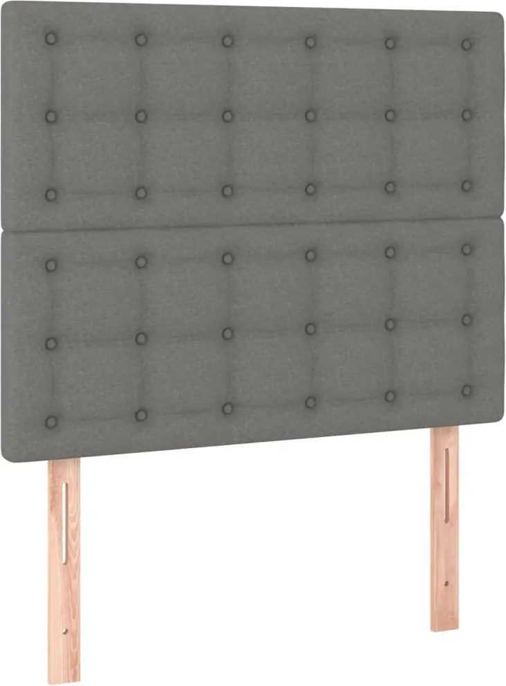 Box spring postel s matrací tmavě šedá 120x200 cm textil 3137462