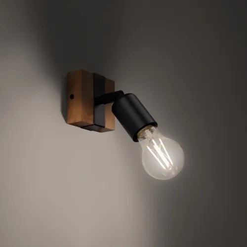 Nástěnné svítidlo SOLLUX ZUCA černé E27 1x15W bez žárovky SL.1295