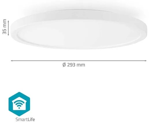Nedis WIFILAC31WT - LED RGBW Stmívatelné svítidlo LED/18W/230V 2700-6500K Wi-Fi