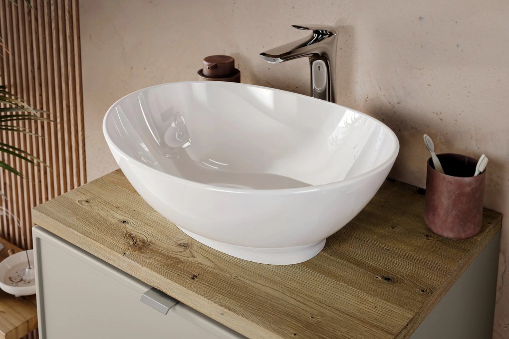 Comad Koupelnová skříňka s deskovým umyvadlem set Nova Cashmere 100 kašmír/dub coast evoke