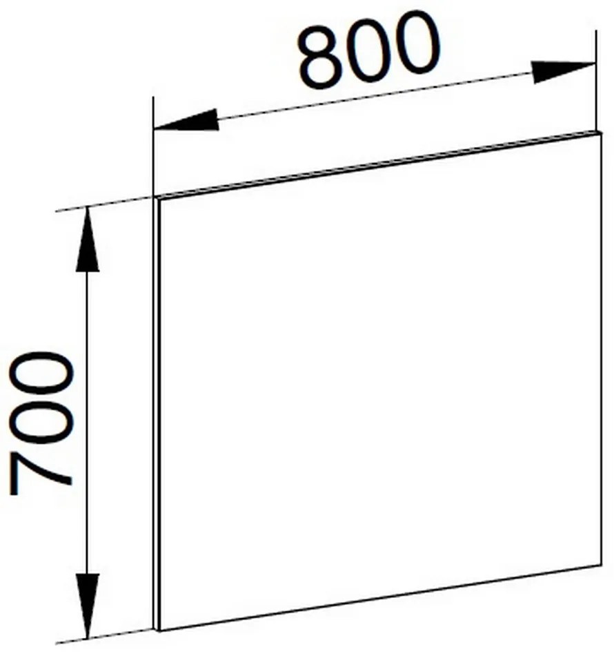 Mereo Mereo, Zrcadlo 800x700x20 mm, CN693