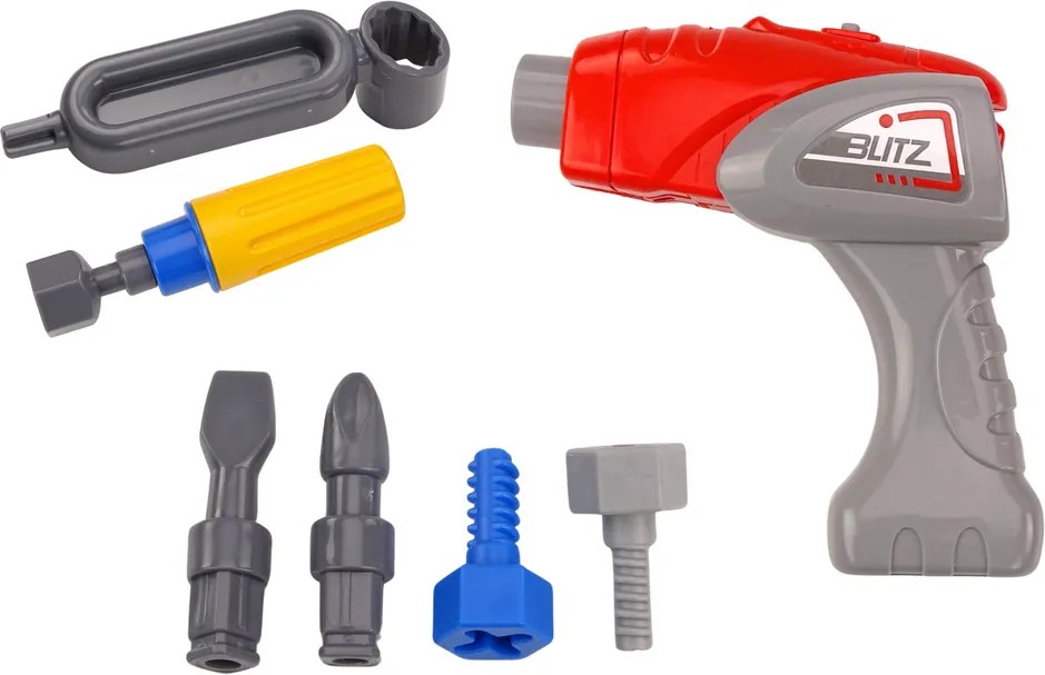 LEAN Toys Lokomotiva na šroubování s motivem z pohádek – DIY, tmavě modrá