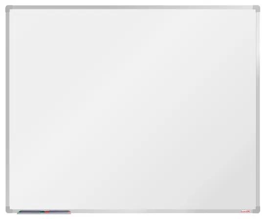 Bílá magnetická popisovací tabule boardOK, 1500 x 1200 mm, eloxovaný rám