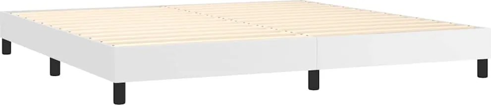 Box spring postel s matrací bílá 200x200 cm umělá kůže 3130800