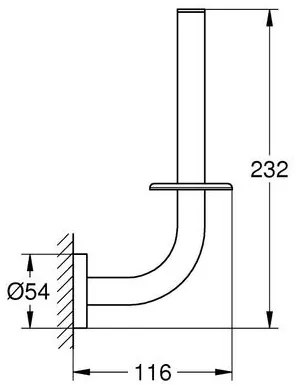 Grohe Start Držák rezervního WC papíru, černá mat 411862430