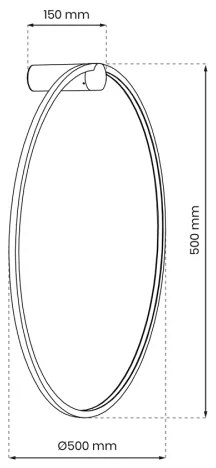 LED Nástěnné svítidlo SATURNO LED/25W/230V pr. 50 cm IP44 zlatá
