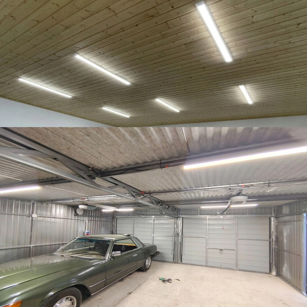 BERGE LED panelové svítidlo pro přisazenou stropní montáž 2x 36W 120cm černé 4500k
