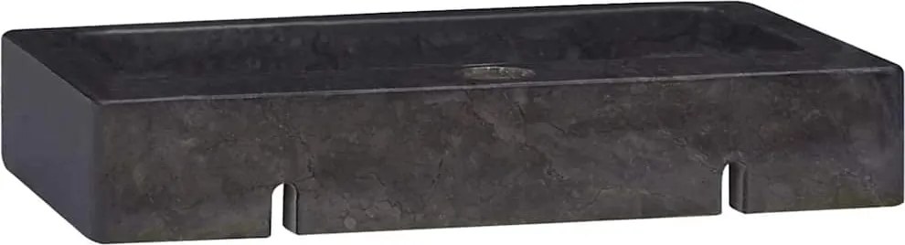Nástěnné umyvadlo černé 38 x 24 x 6,5 cm mramor 149187