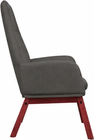 relaxační křeslo, odpočinkové, masivní kaučukovník/kov/textil, 95x76x71 cm, nohy tmavé/tmavě šedá, Dekorino KR20260082
