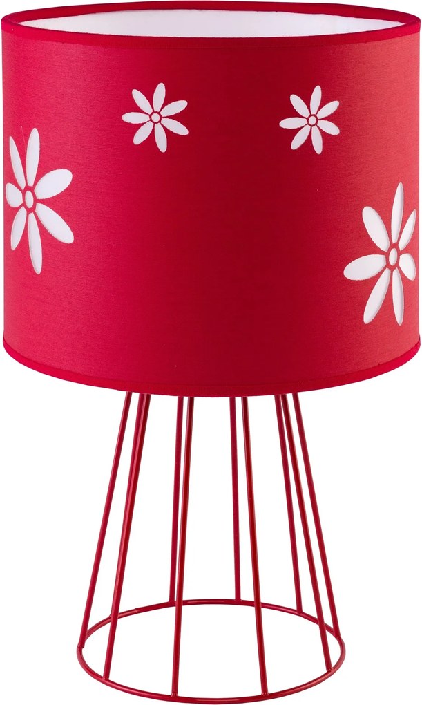 TK LIGHTING FLORA 2893 červená Stolní lampa