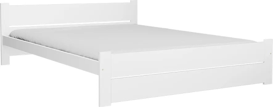 Postel IKAROS DOUBLE 120 x 200 cm, bílá Matrace: Matrace Deluxe 10 cm, Rošt: S lamelovým roštem