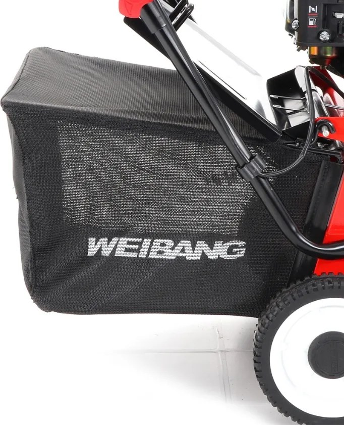 Weibang WB384RC - Benzínový vertikutátor, záběr 38 cm, flexi nože, koš, OHV 163 ccm