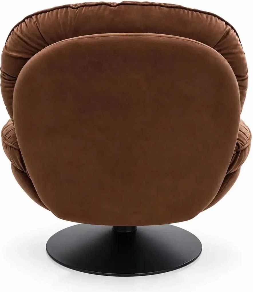 LuxuryForm DESIGN Relaxační otočné křeslo LUNA - hnědé