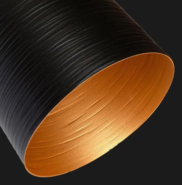 Doxis Pollux 450 Textured závěsné led designové svítidlo Barva: Černá/bílá matná, Chromatičnost: 3000K