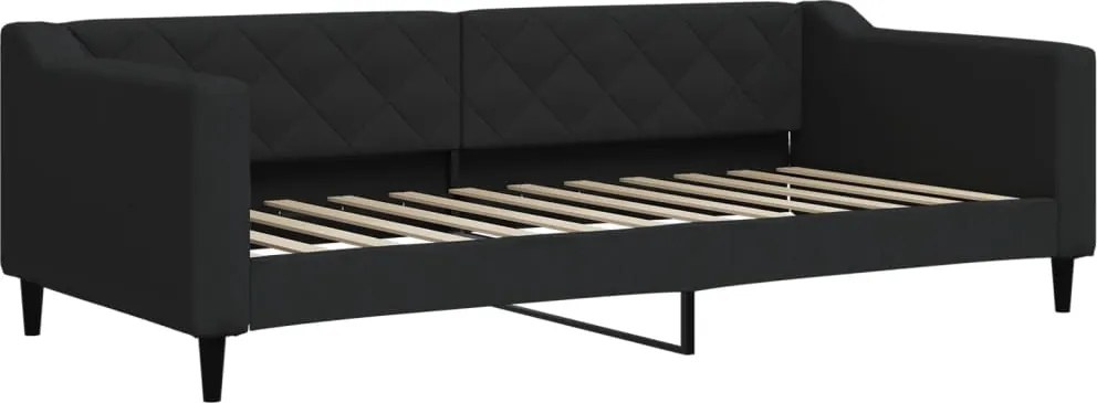 Válenda s matrací černá 90 x 200 cm textil 3197410