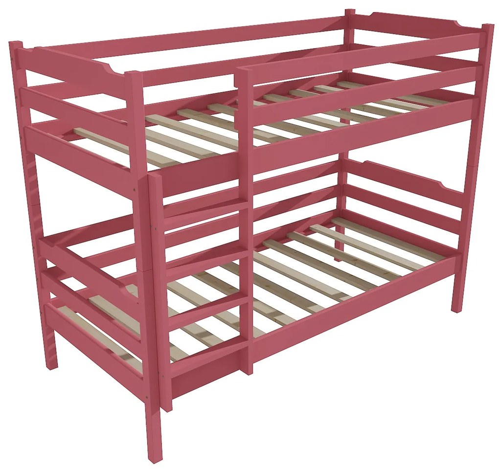 Vomaks Patrová postel PP 012 Rozměr: 80 x 200 cm, Barva: surové dřevo, Prostor mezi lůžky: 80 cm