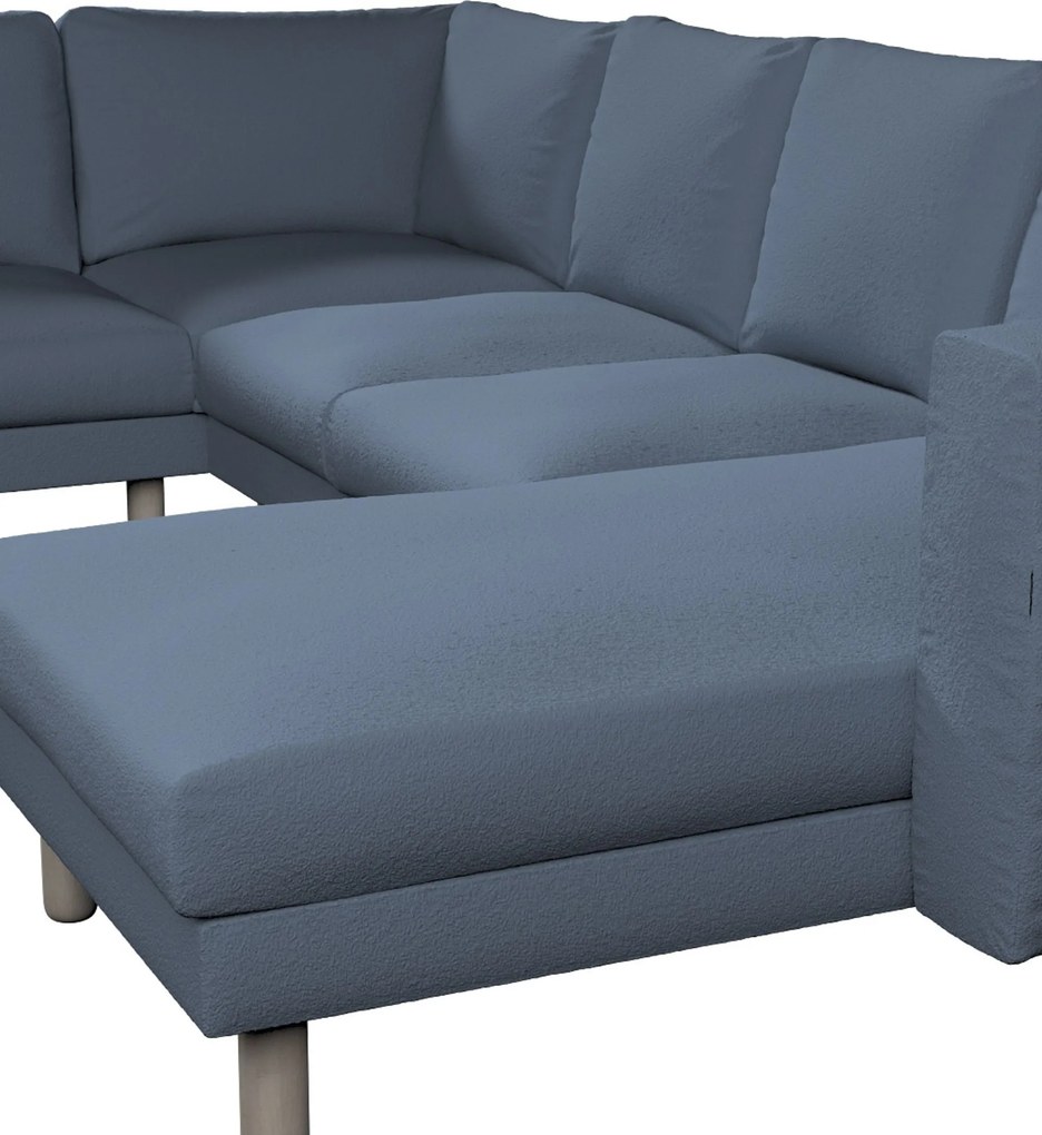 Potah na pohovku IKEA Norsborg rohová, 5-místná se šezlongem barva modrá látka pletený vzor