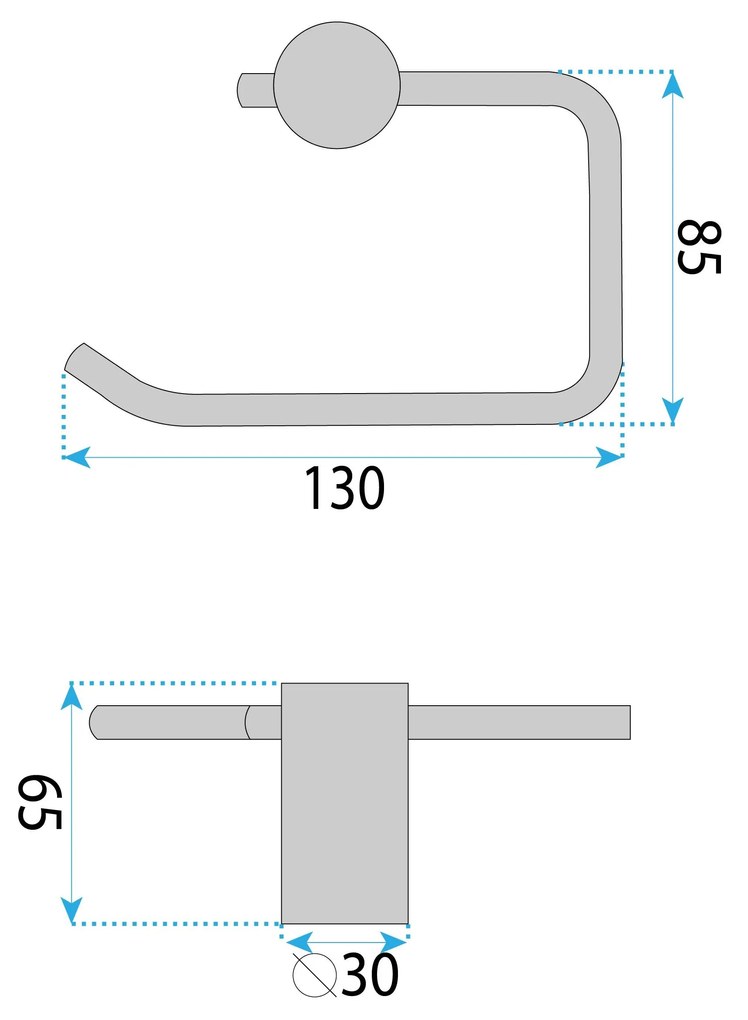 Držák na toaletní papír REA PRISM 9711 kartáčovaná měď