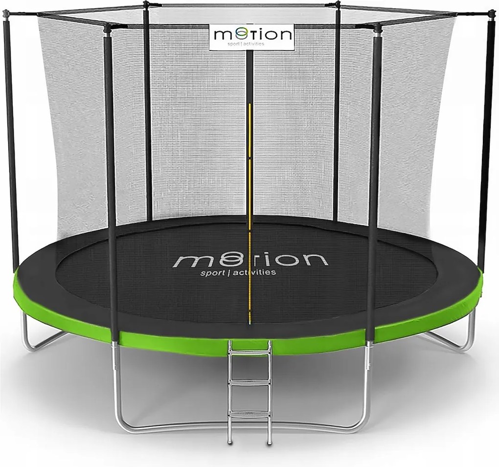 JU Trampolína 8 ft s žebříkem a vnitřní sítí, černá