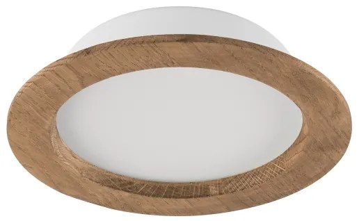 LED Podhledové svítidlo WOODY SPOT LED/16,5W/230V 4000K ořech pr. 18,5 cm