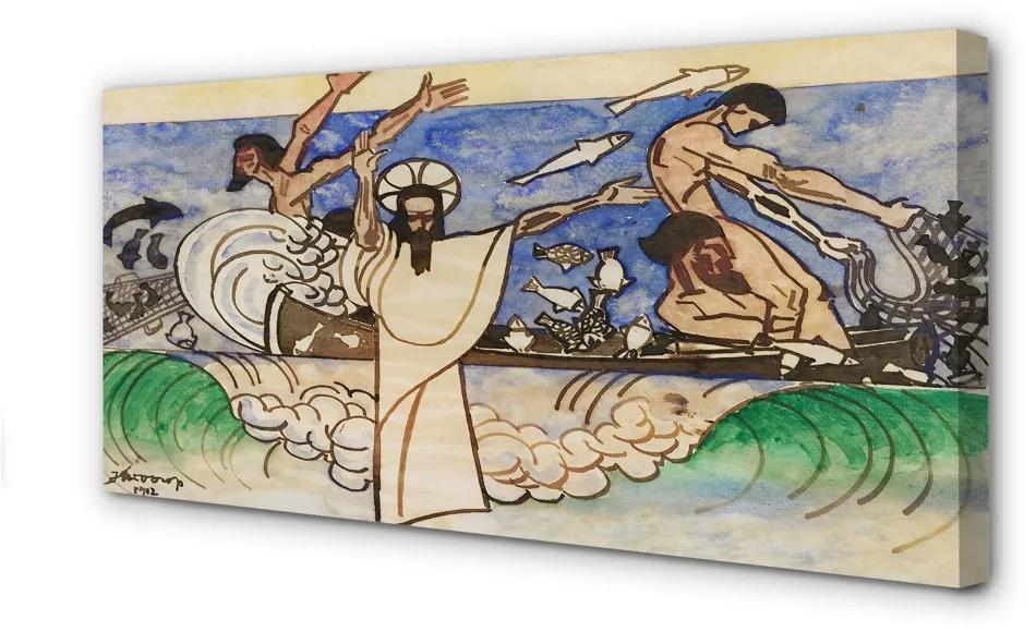 Obrazy na plátně Ježíšovo skica sea 125x50 cm