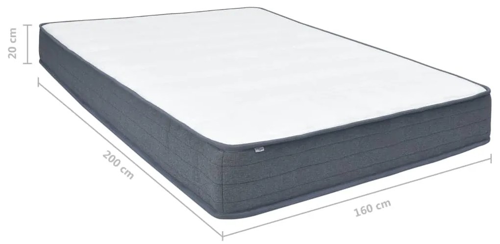 vidaXL Marketos Matrace na postel boxspring střední tvrdost 200 x 160 x 20 cm