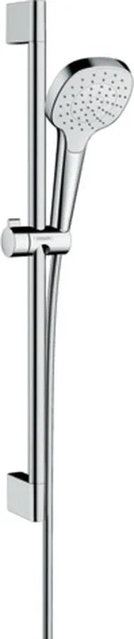 Hansgrohe Croma Select E, sprchová sada 1 jet EcoSmart 9 l/min se sprchovou tyčí 65 cm, bílá/chromová, HAN-26585400