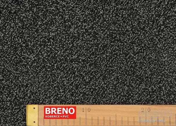 Breno Metrážový koberec FUEGO 99 černý, šíře 500 cm, Vícebarevné/Černá