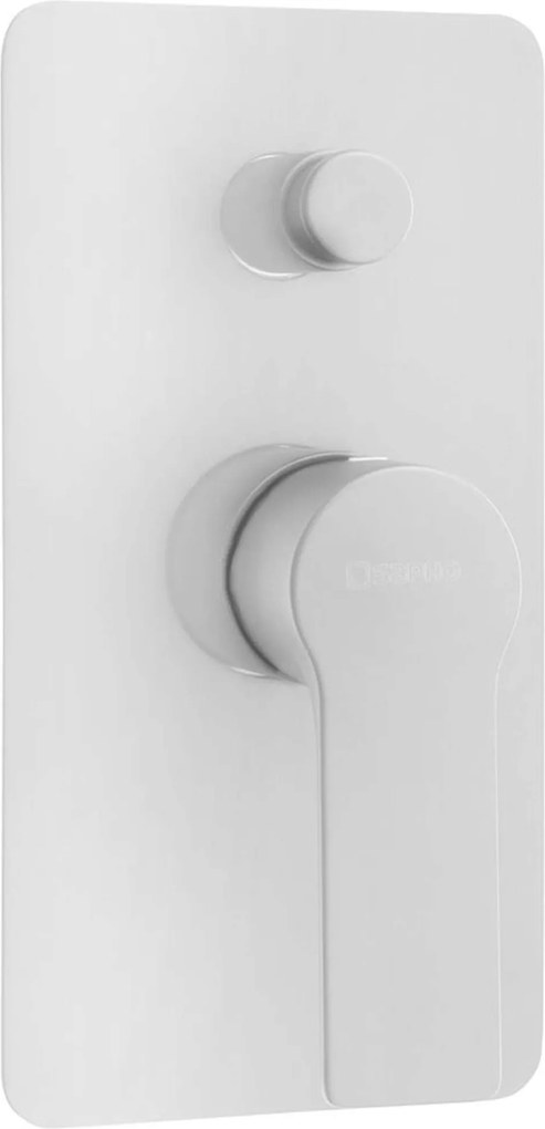 Sapho Pax - Sprchová baterie pod omítku, pro 2 spotřebiče, matná bílá XA42/14