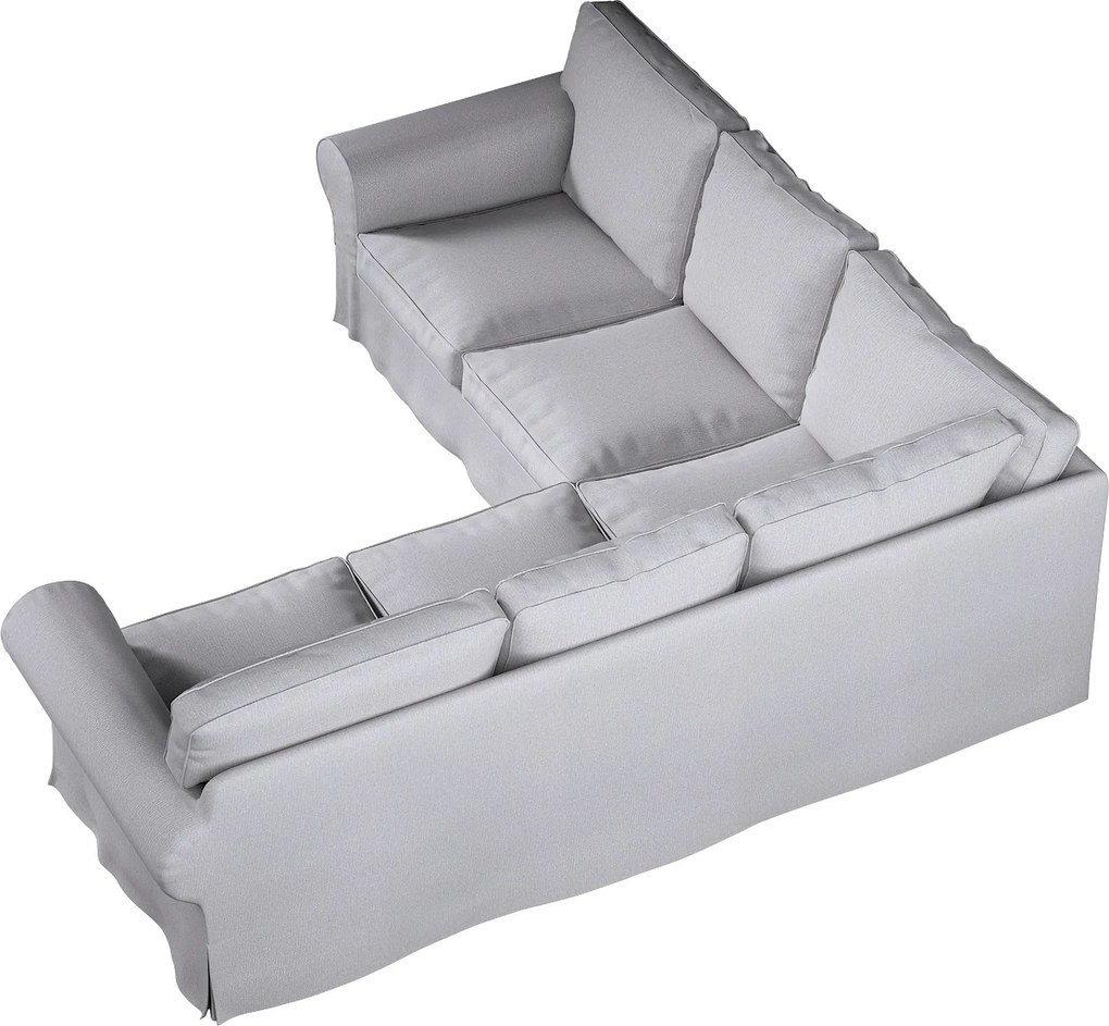 Potah na pohovku IKEA Ektorp rohová barva šedá látka pletený vzor