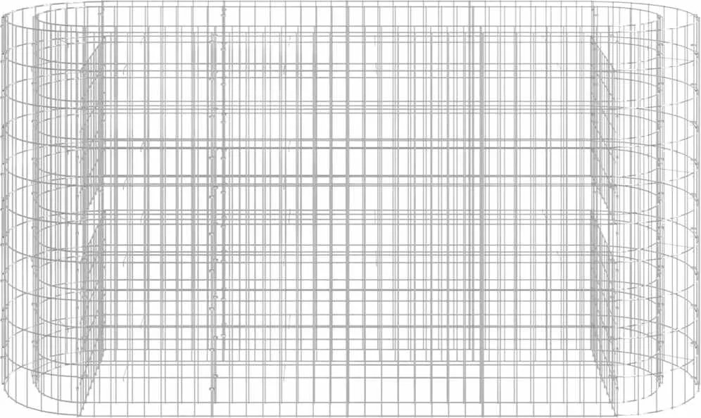 Gabionový vyvýšený záhon pozinkované železo 190 x 50 x 100 cm 152033
