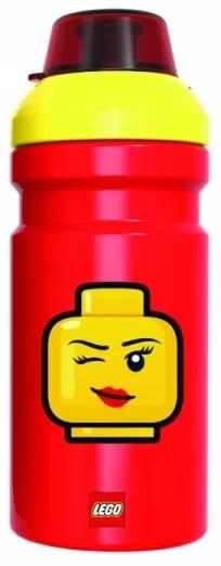 LEGO ICONIC Girl láhev na pití - žlutá/červená 350 ml