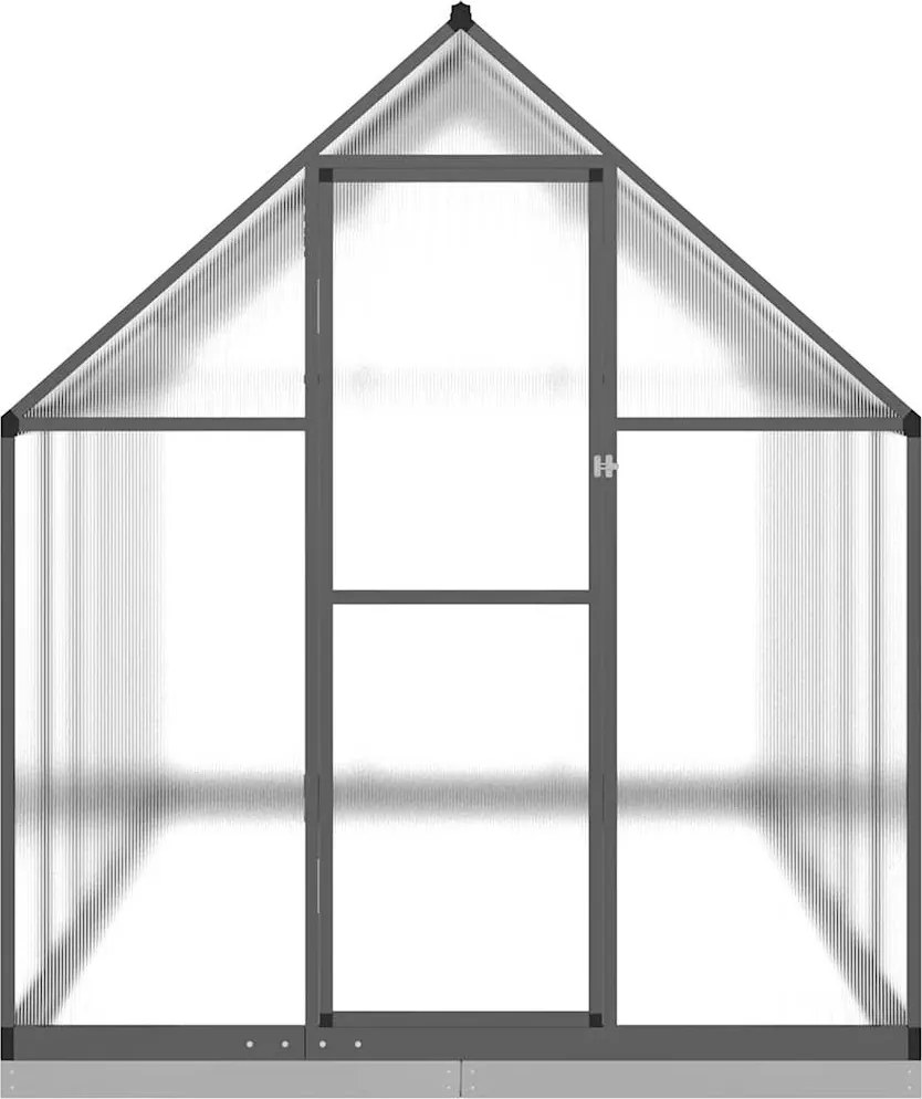 Skleník s podkladovým rámem antracitový 334x169x202 cm hliník 3266331