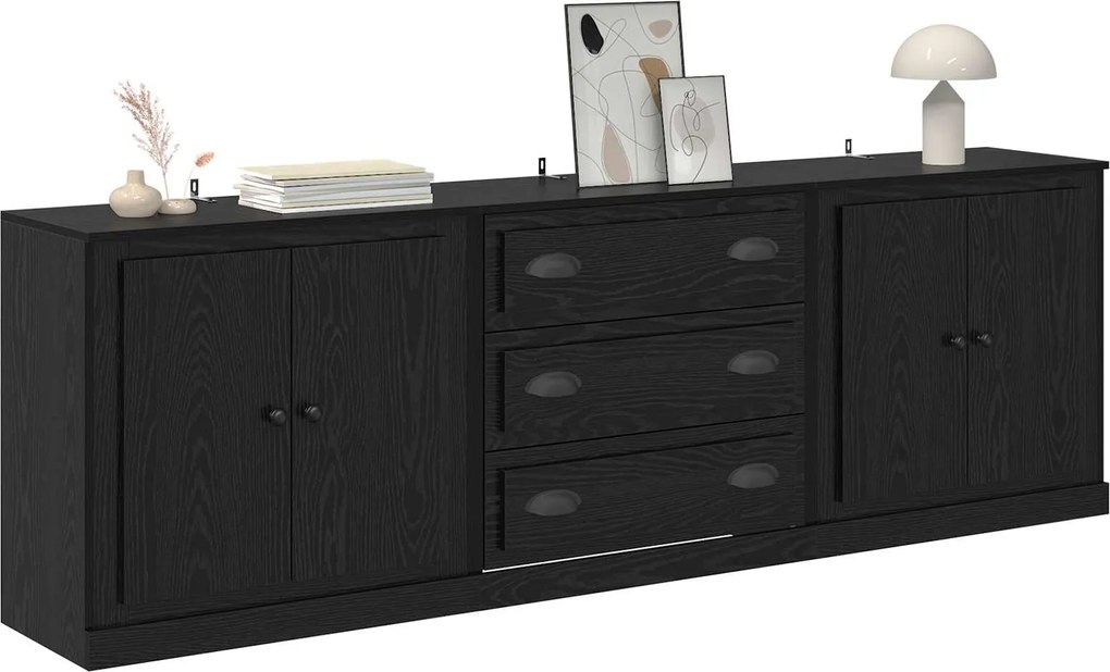 Konzole 3 ks Černý dub 210 x 35,5 x 67,5 cm Kompozitní dřevo 3402649