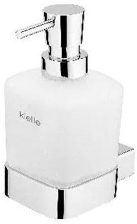 kielle Vega - Dávkovač mýdla s držákem, matné sklo/chrom 40118020