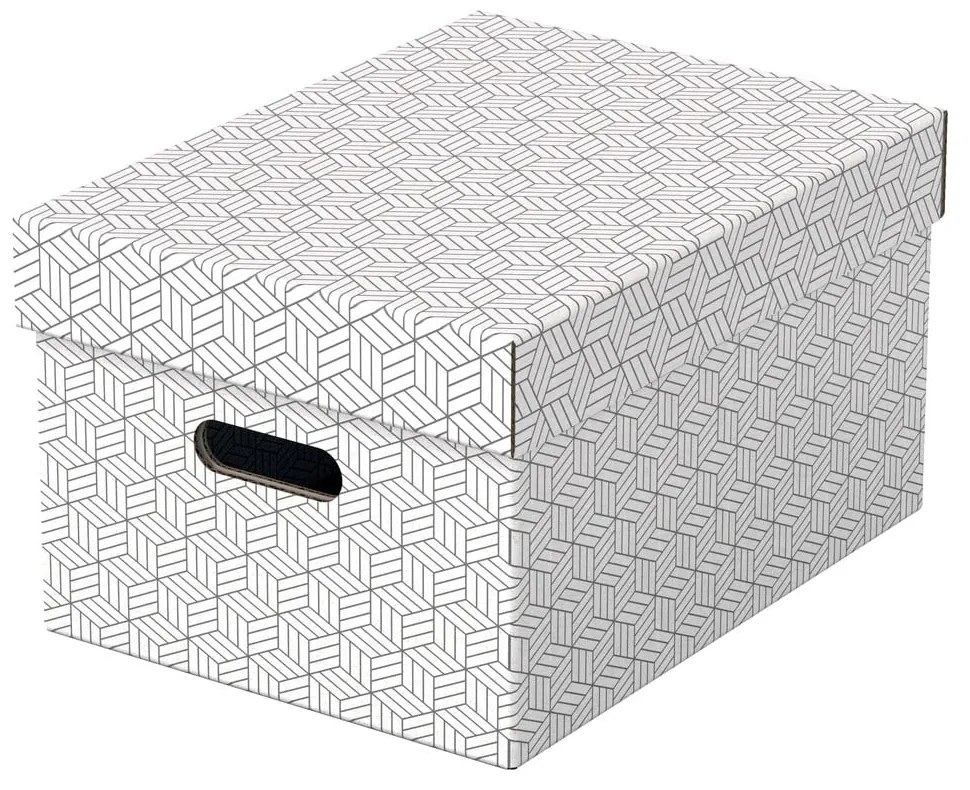 Sada 3 bílých úložných boxů Esselte Home, 26,5 x 36,5 cm