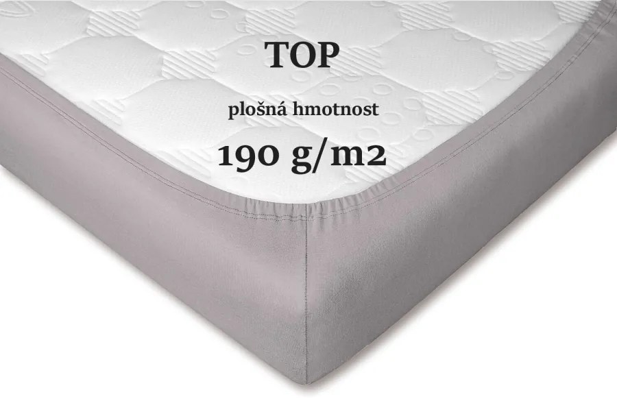 DADKA Jersey prostěradlo světle šedé Rozměr 60x120x10 dětské