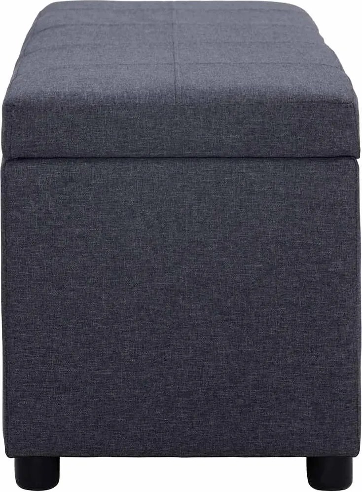Lavice s úložným prostorem 116 cm světle šedá polyester 281318