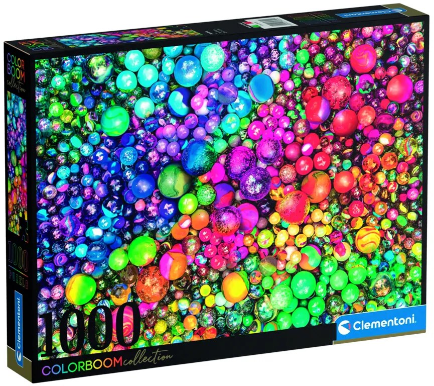 Clementoni - Puzzle 1000 ColorBoom: Marvellous Marbles