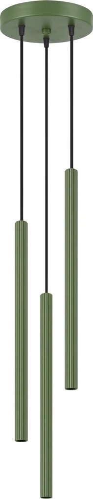 Sollux Lighting Závěsné svítidlo ARCHE 3P olivově zelené