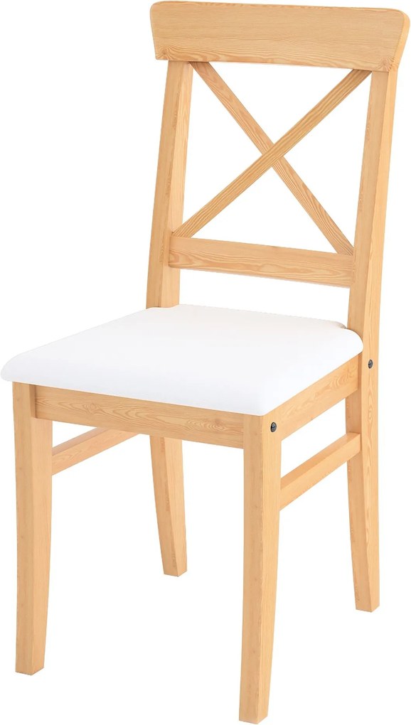 Potah na židli Ingolf s čalouněným sedákem barva bílá