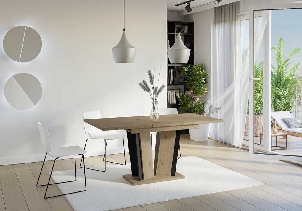 Prospero Rozkládací jídelní stůl DOHA 2 Barva: artisan/černá
