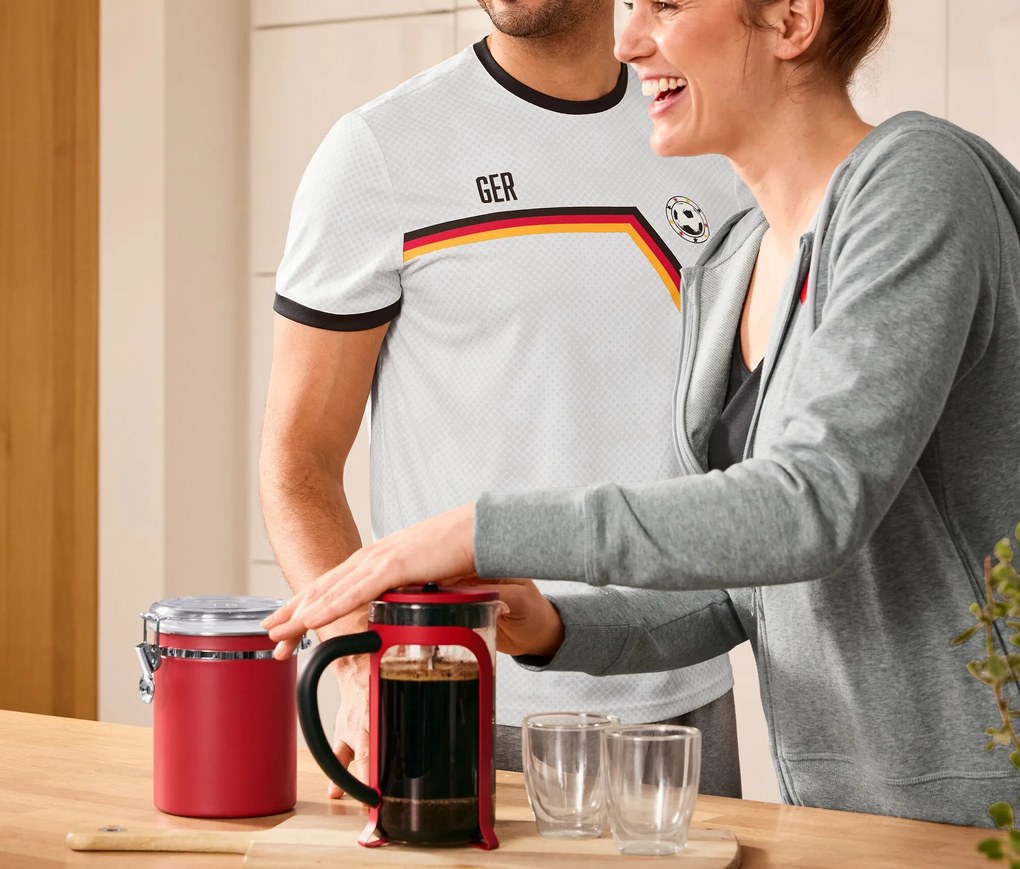 Tchibo - Konvička french press 800 ml, 6 šálků, červená
